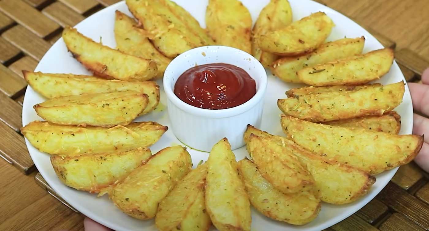 Receita de Batata Rústica Assada e Bem Crocante